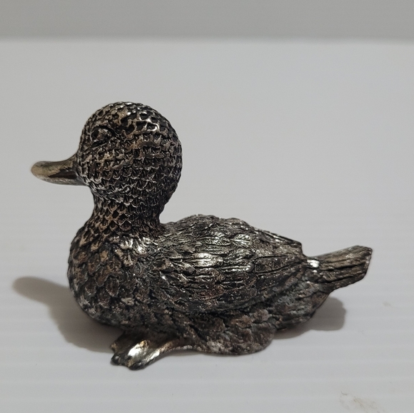Accents | Vintage Pewter Duck Sculpture Paperweight Decor Figurine 2 ...